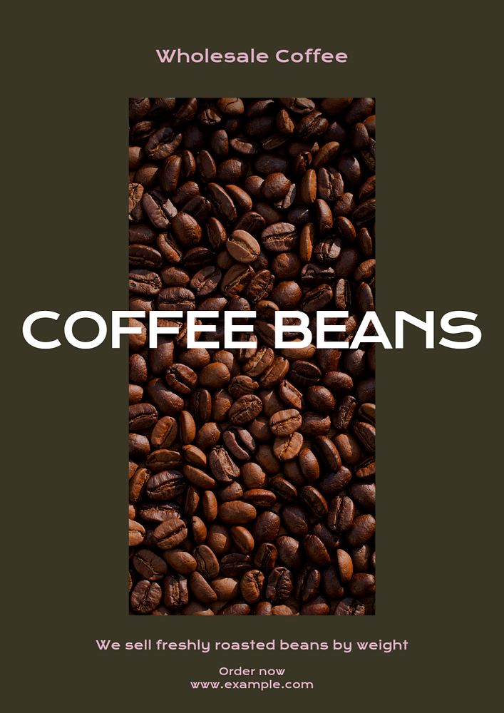 Coffee beans poster template, editable | Premium Editable Template ...