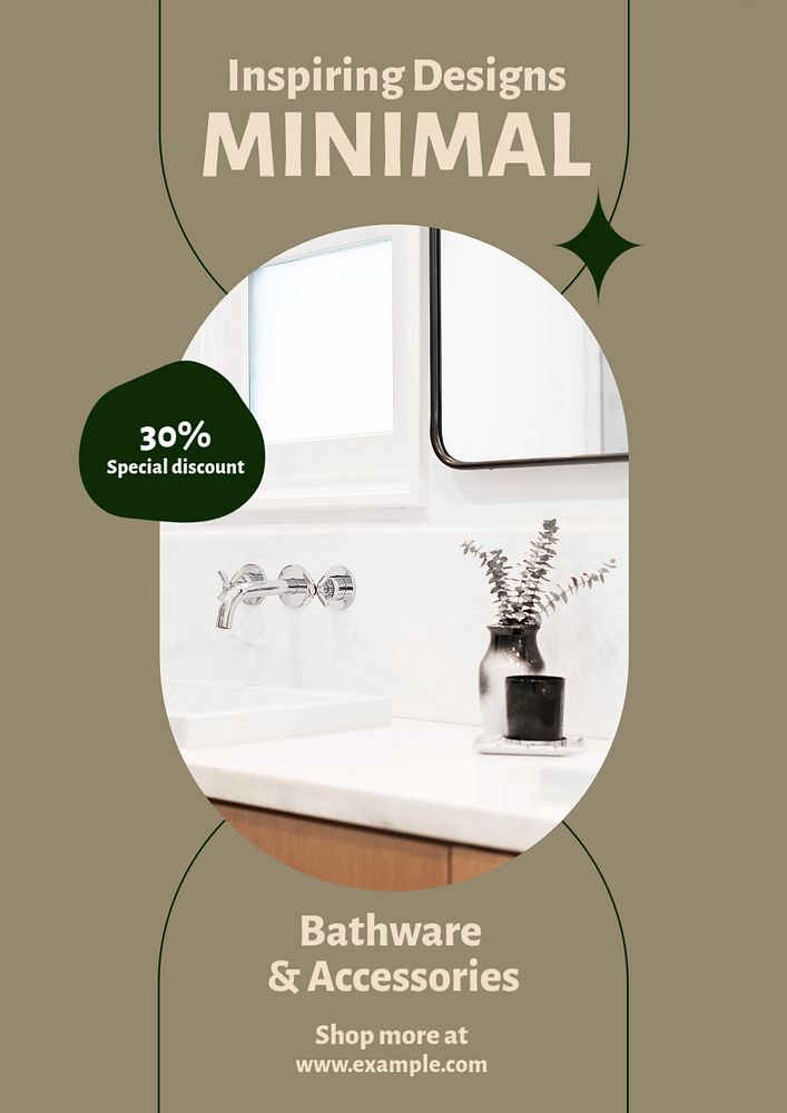 Bathroom design poster template, editable | Premium Editable Template ...