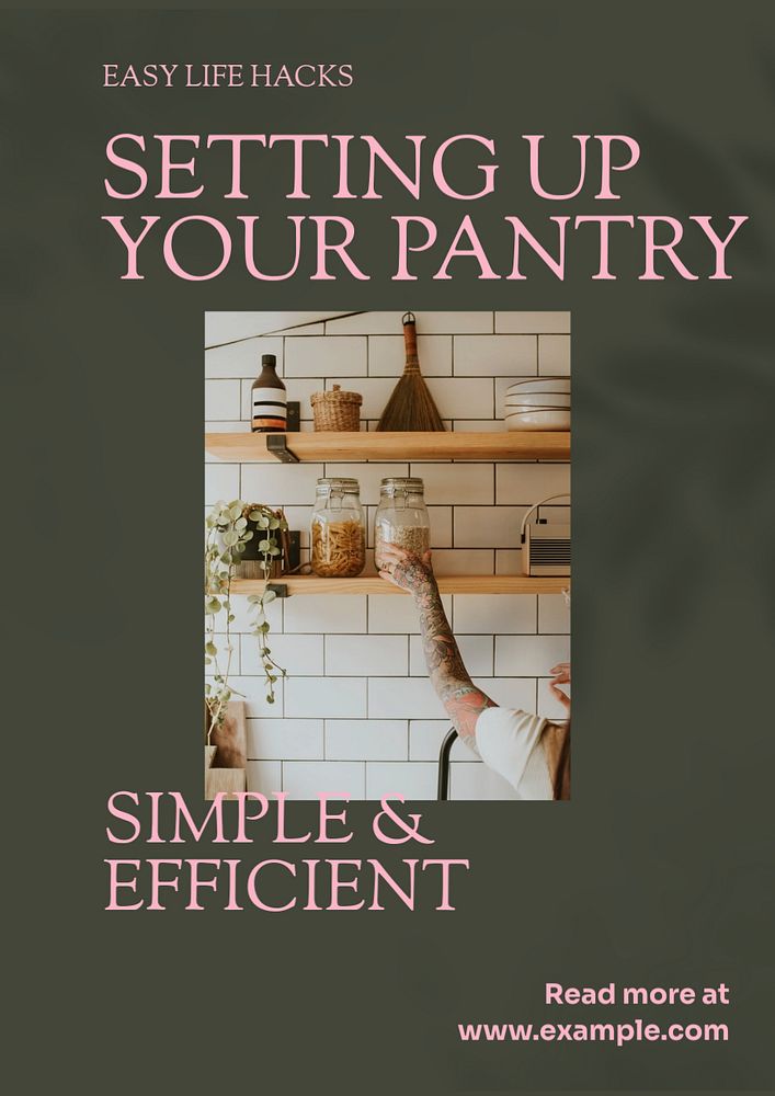 Pantry setup poster template, editable | Premium Editable Template ...