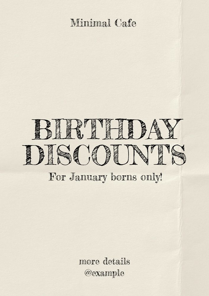 Birthday discount poster template, editable | Premium Editable Template ...