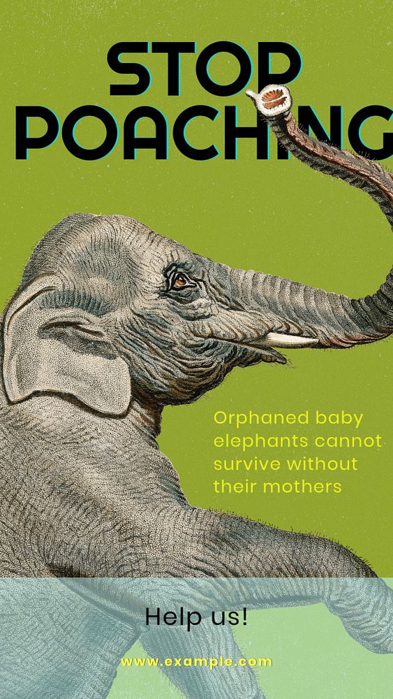 Stop poaching social story template, | Premium Editable Template - rawpixel