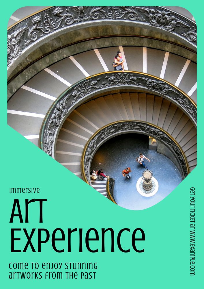 Immersive art experience poster template, | Premium Editable Template ...