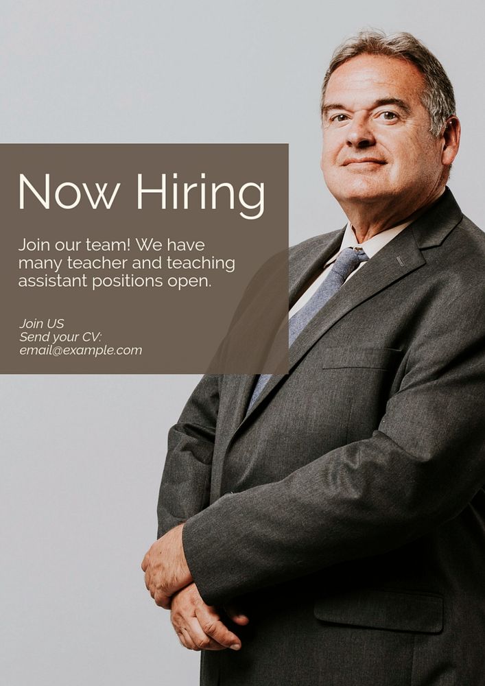 Now hiring poster template, editable | Premium Editable Template - rawpixel