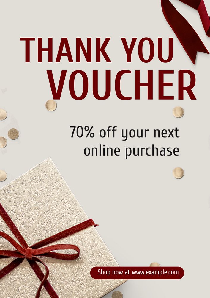 Gift voucher poster template, editable | Premium Editable Template ...