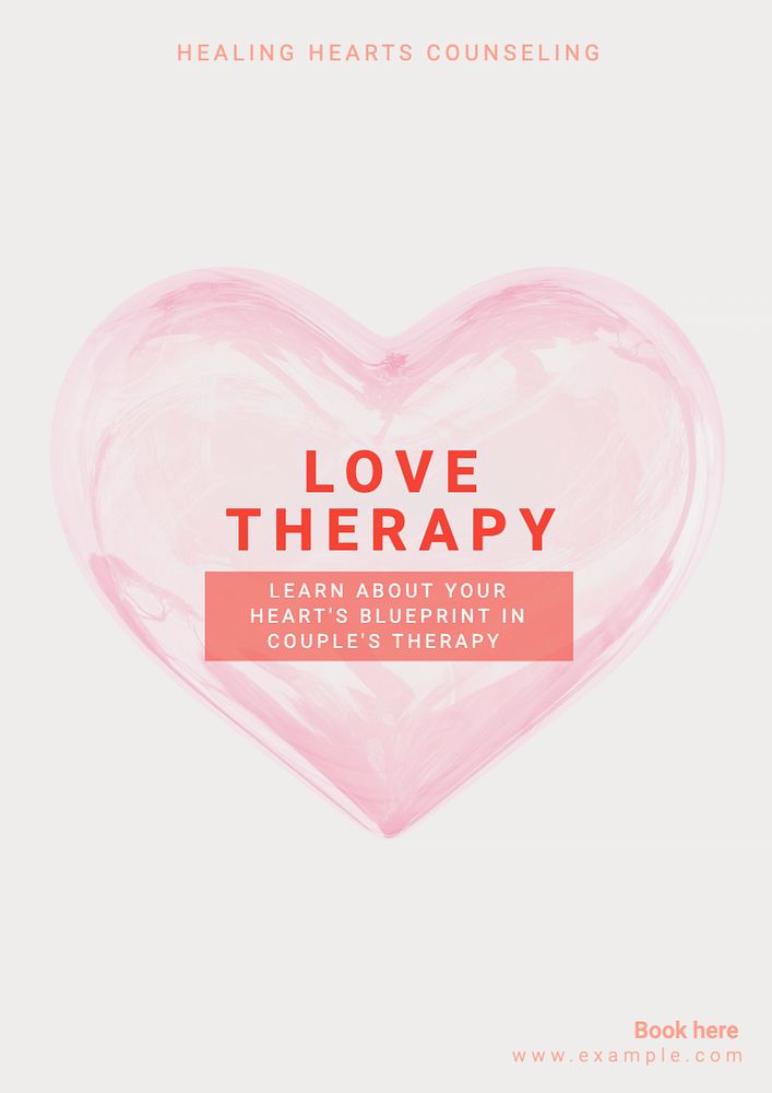 Love's therapy poster template, editable | Premium Editable Template ...