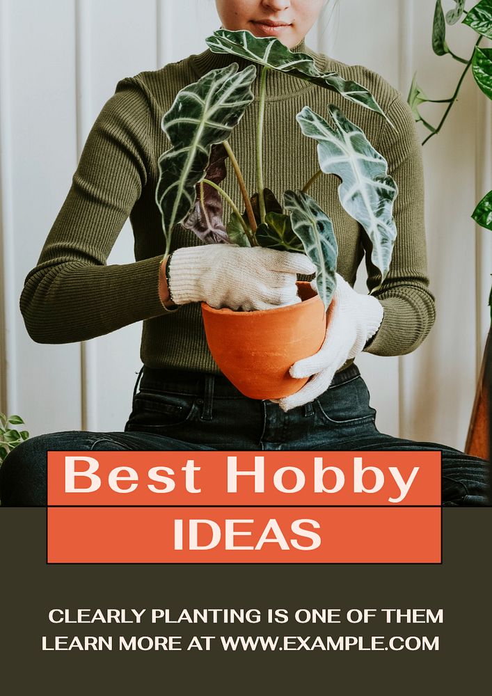 Hobby ideas poster template, editable | Premium Editable Template ...