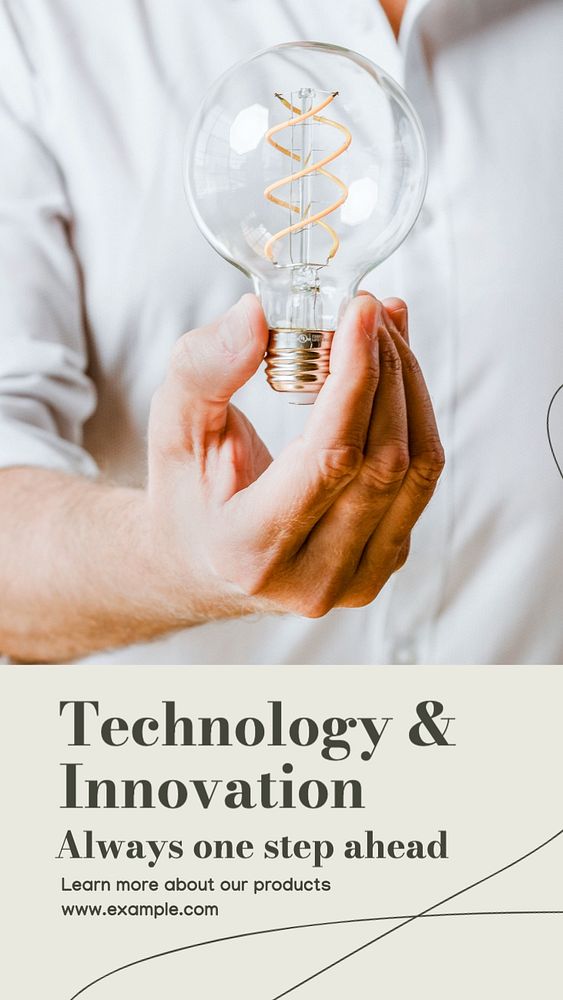 Technology & innovation Instagram story | Premium Editable Template ...