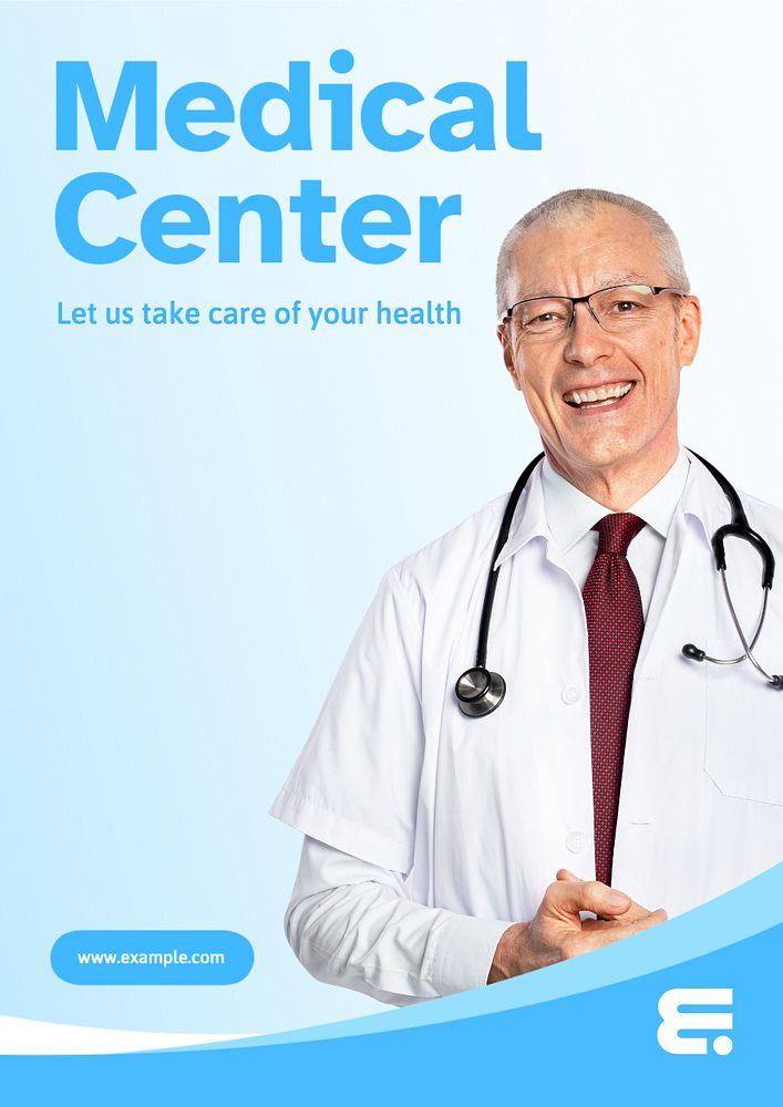 Medical center poster template, editable | Premium Editable Template ...