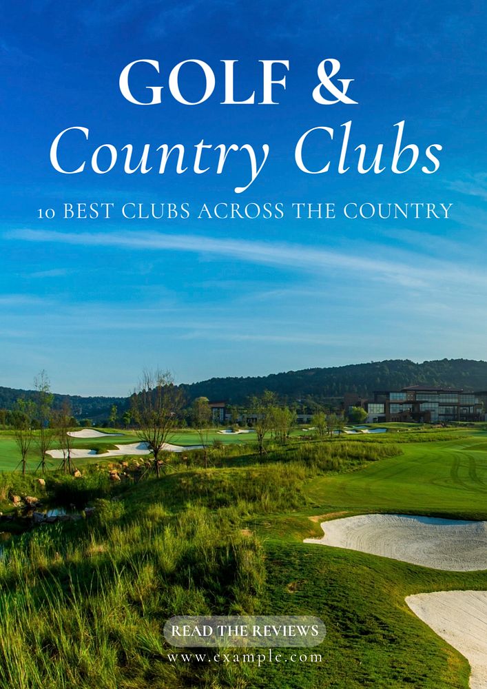 Golf & country club poster | Premium Editable Template - rawpixel
