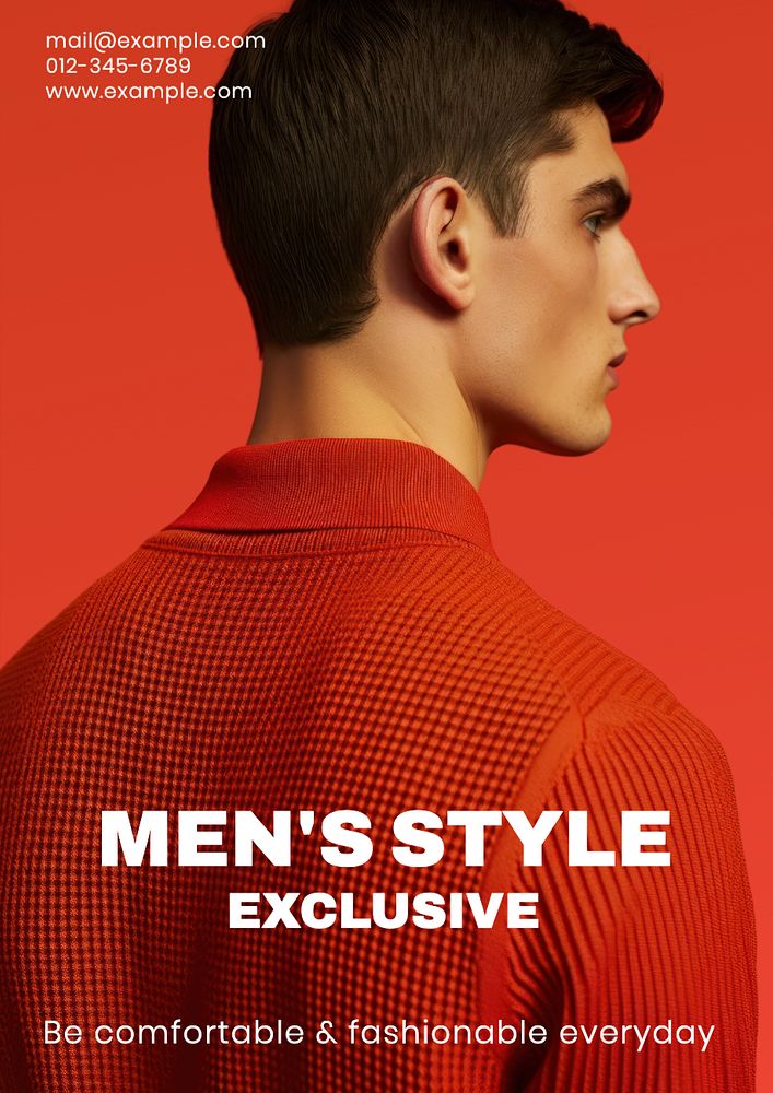 Men's fashion poster template, editable | Premium Editable Template ...