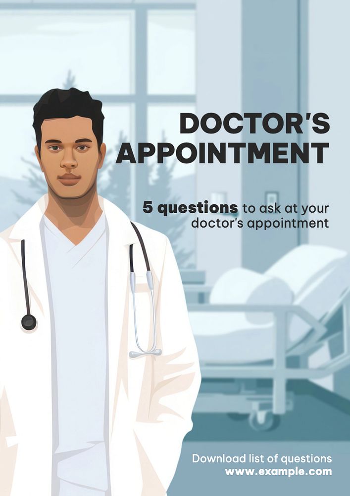 Doctor's appointment poster template, editable | Premium Editable ...
