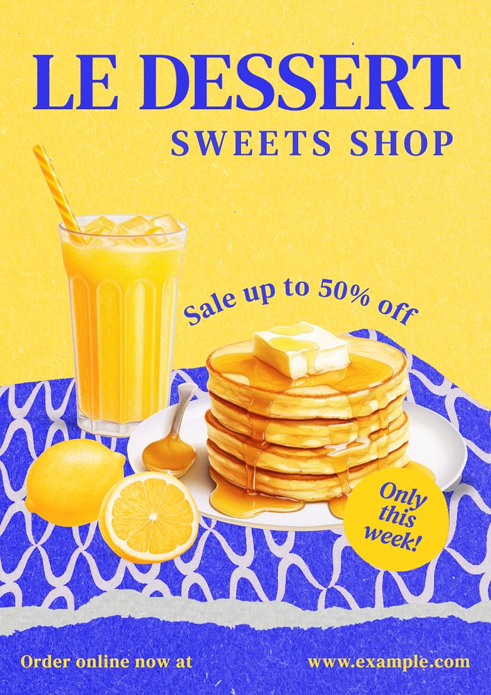 Sweet shop poster template, editable | Premium Editable Template - rawpixel