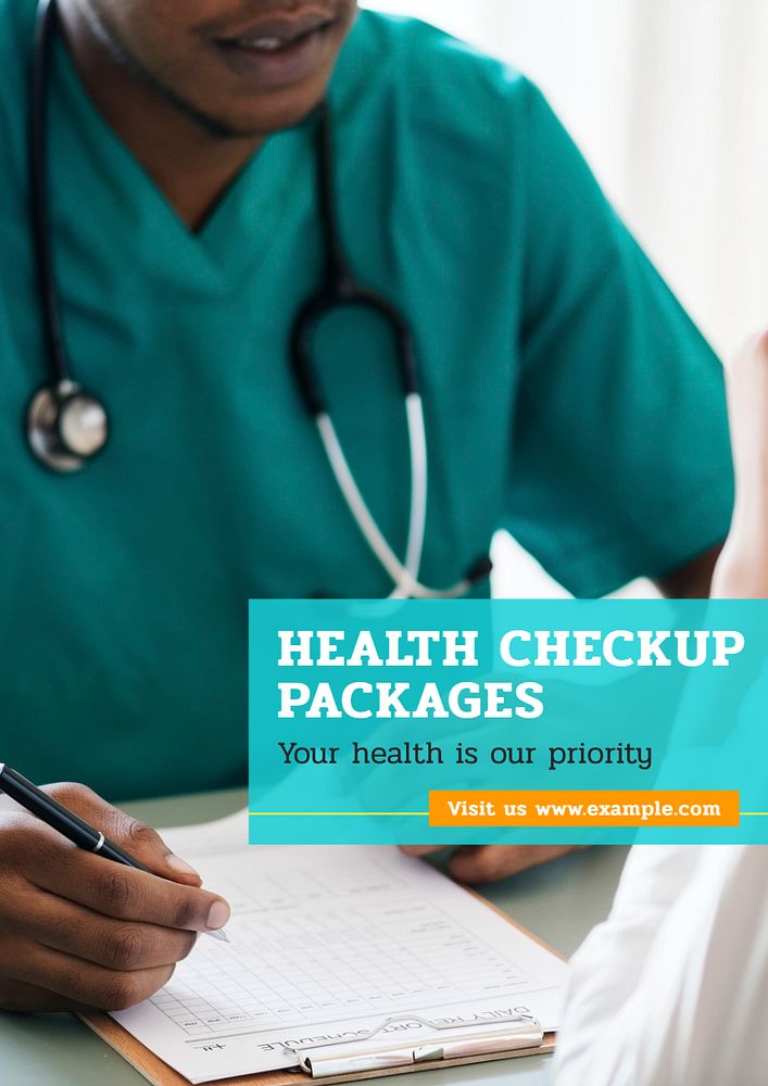 Health checkup packages poster template, | Free Editable Template ...