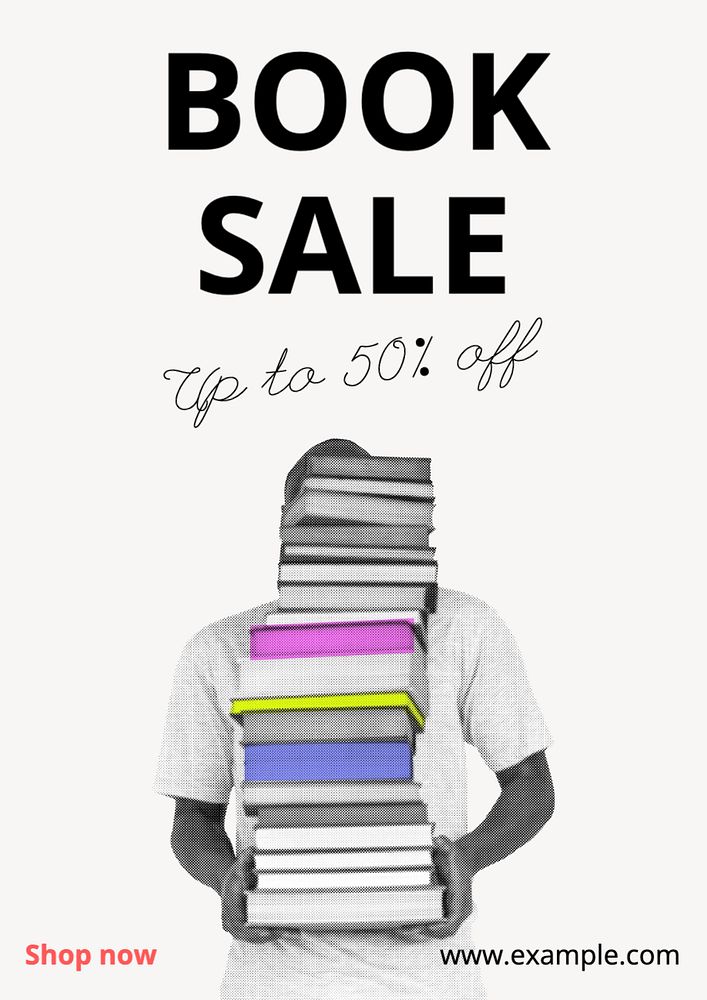 Book sale poster template, editable | Premium Editable Template - rawpixel