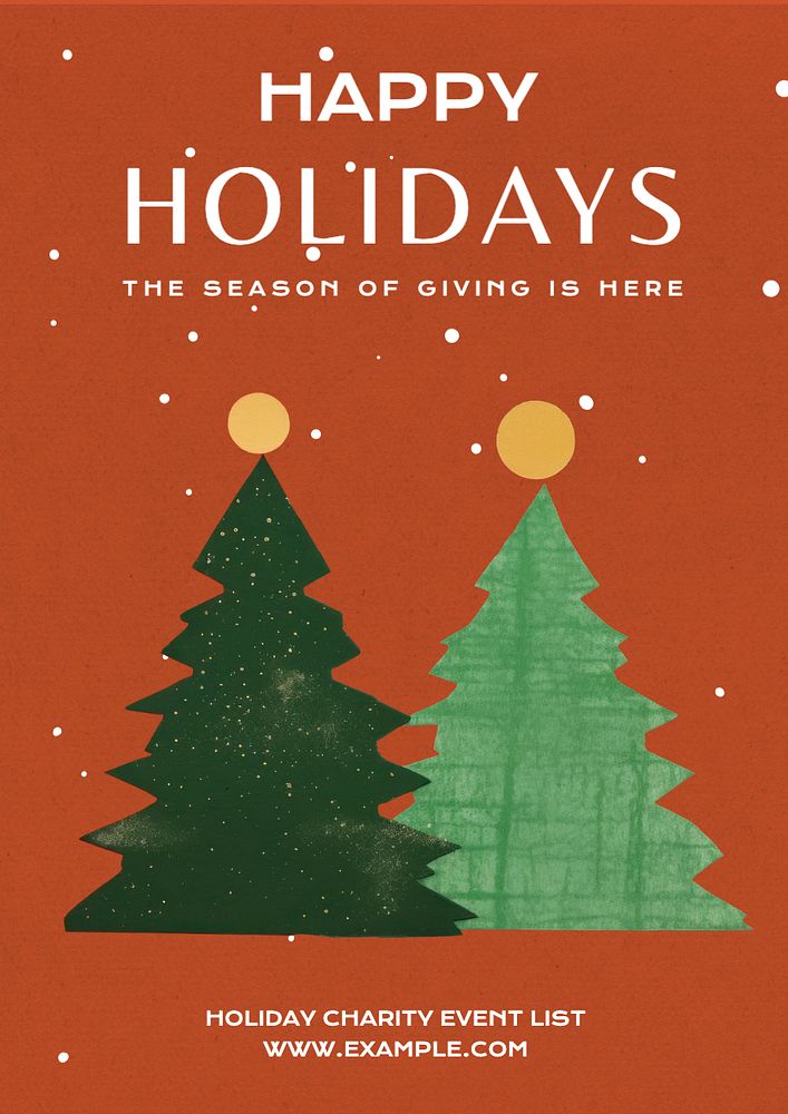 Happy holidays poster template, editable | Premium Editable Template ...