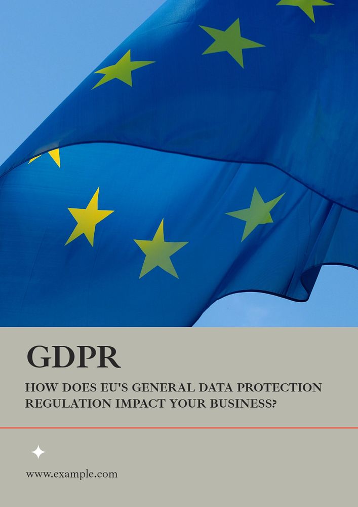 GDPR business impact poster template, | Premium Editable Template ...
