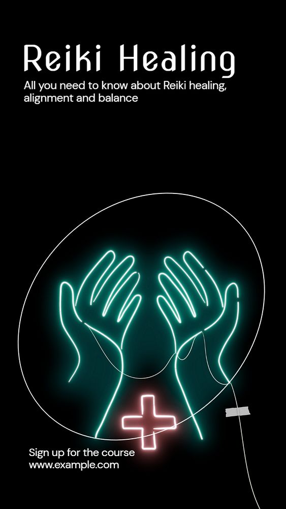Reiki healing Instagram story template, | Premium Editable Template ...