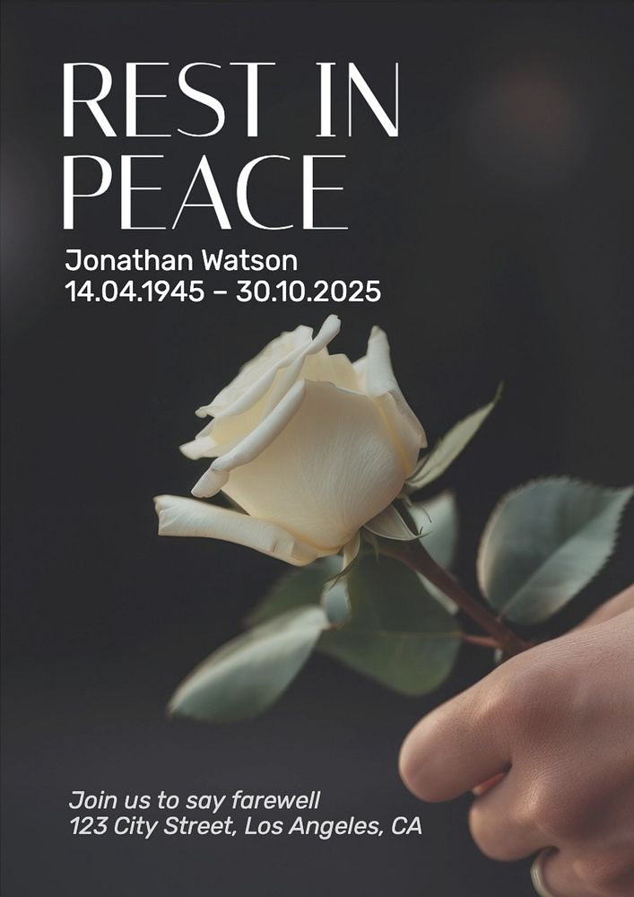 Rest peace poster template, editable | Premium Editable Template - rawpixel