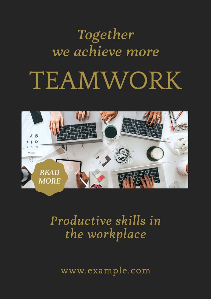 Teamwork skills poster template, editable | Premium Editable Template - rawpixel