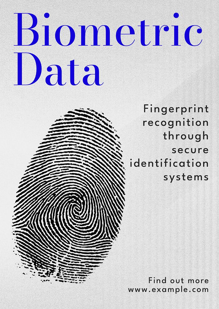 Biometric data poster template, editable | Premium Editable Template ...