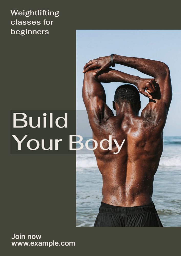 Build your body poster template, | Premium Editable Template - rawpixel