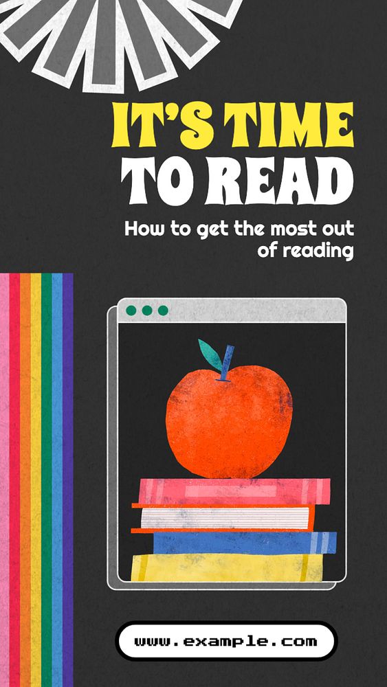 Reading Instagram story template, editable | Premium Editable Template ...