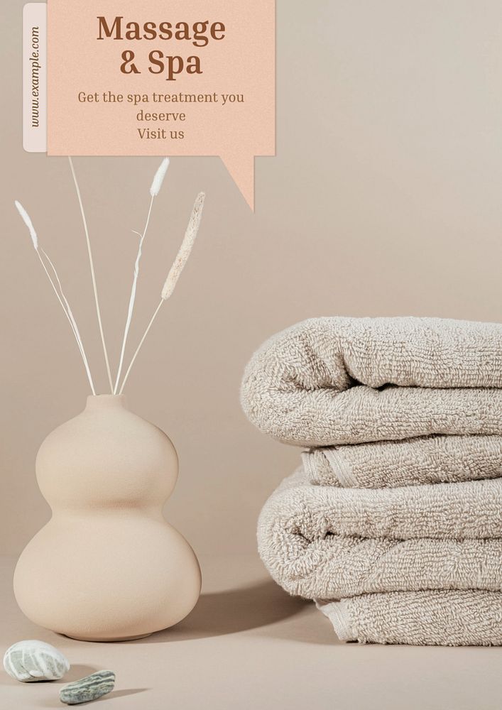 Massage & spa poster template | Premium Editable Template - rawpixel