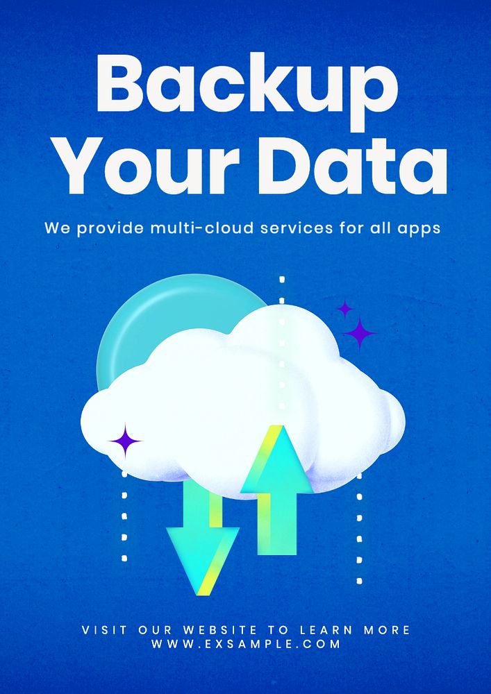 Backup your data poster template, | Premium Editable Template - rawpixel