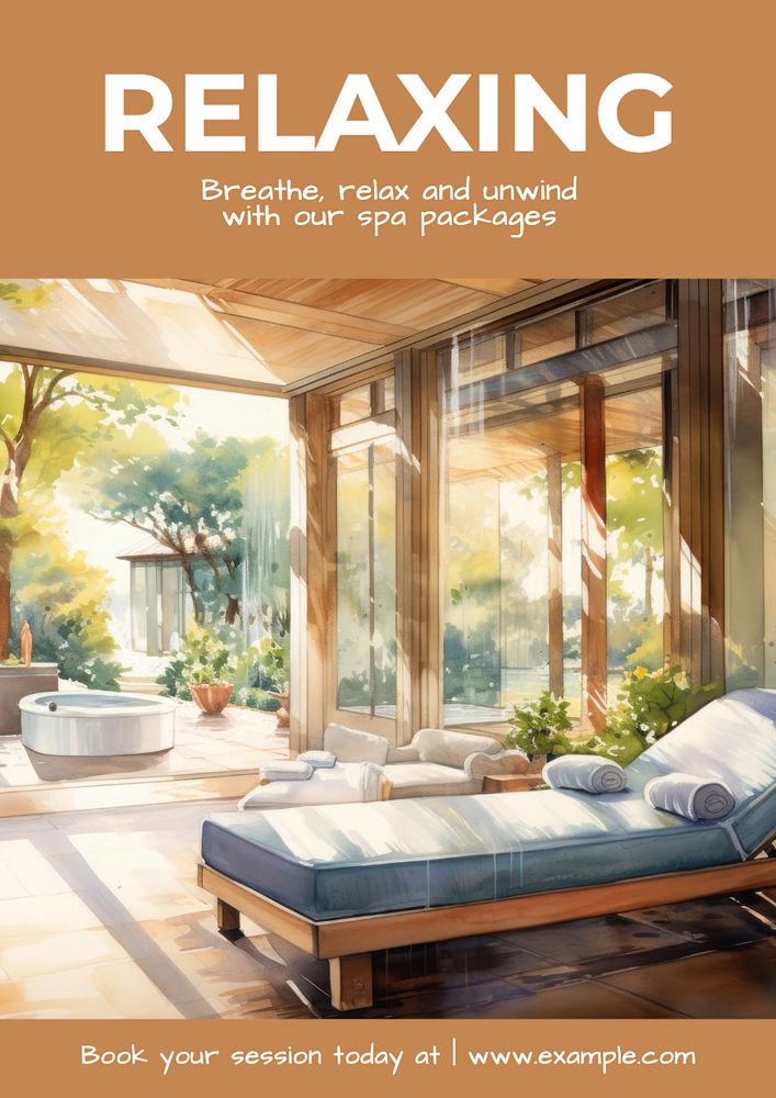 Relaxing spa poster template, editable | Premium Editable Template ...