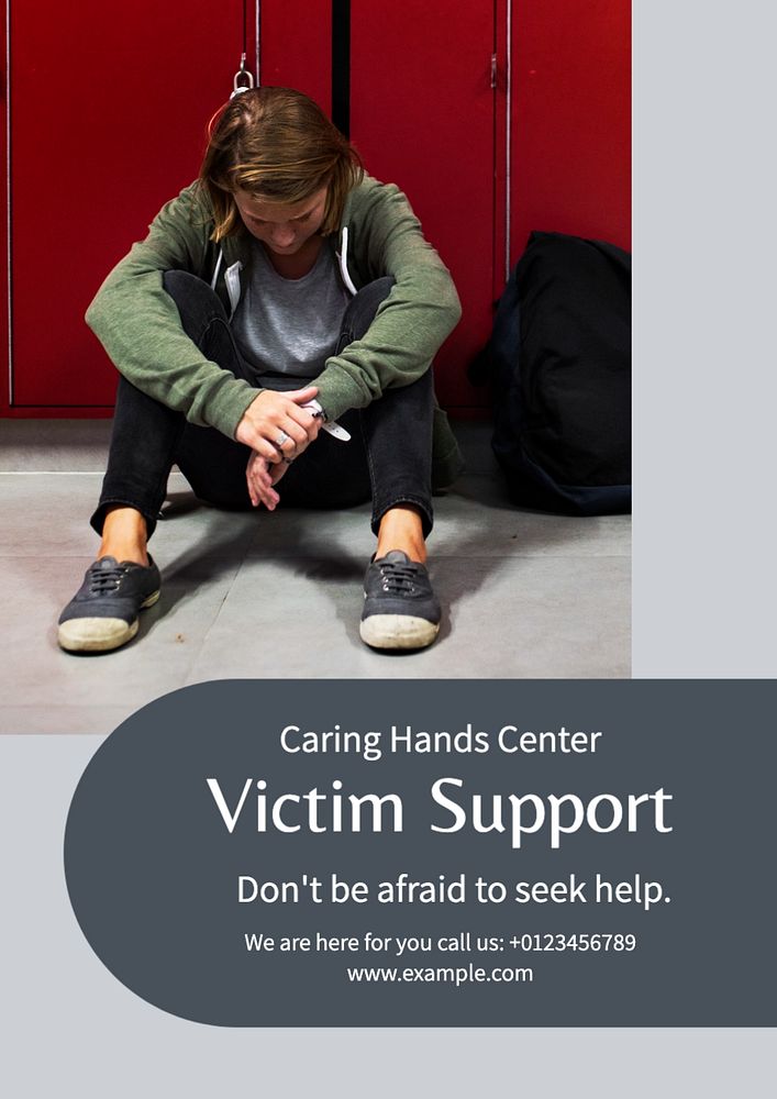 Victim support center poster template, | Free Editable Template - rawpixel