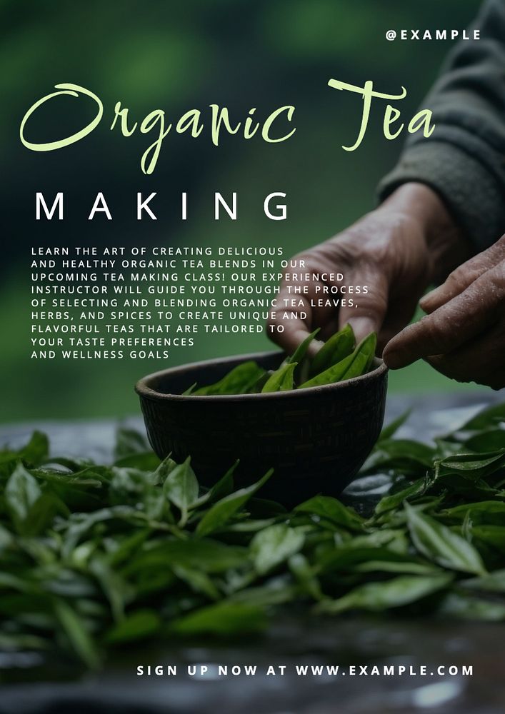 Tea making poster template, editable | Premium Editable Template - rawpixel