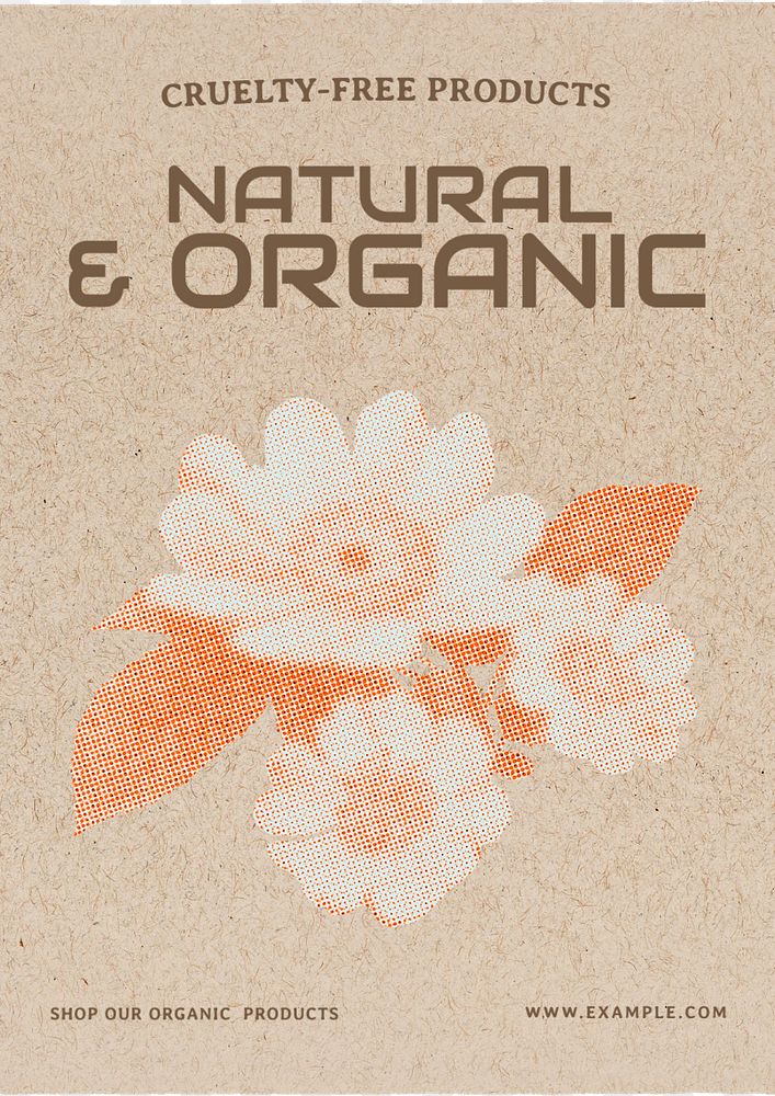 Natural & organic poster template | Premium Editable Template - rawpixel