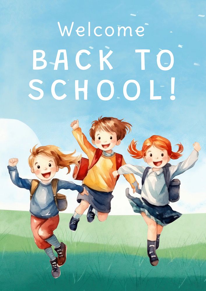 Welcome school poster template, editable | Premium Editable Template ...