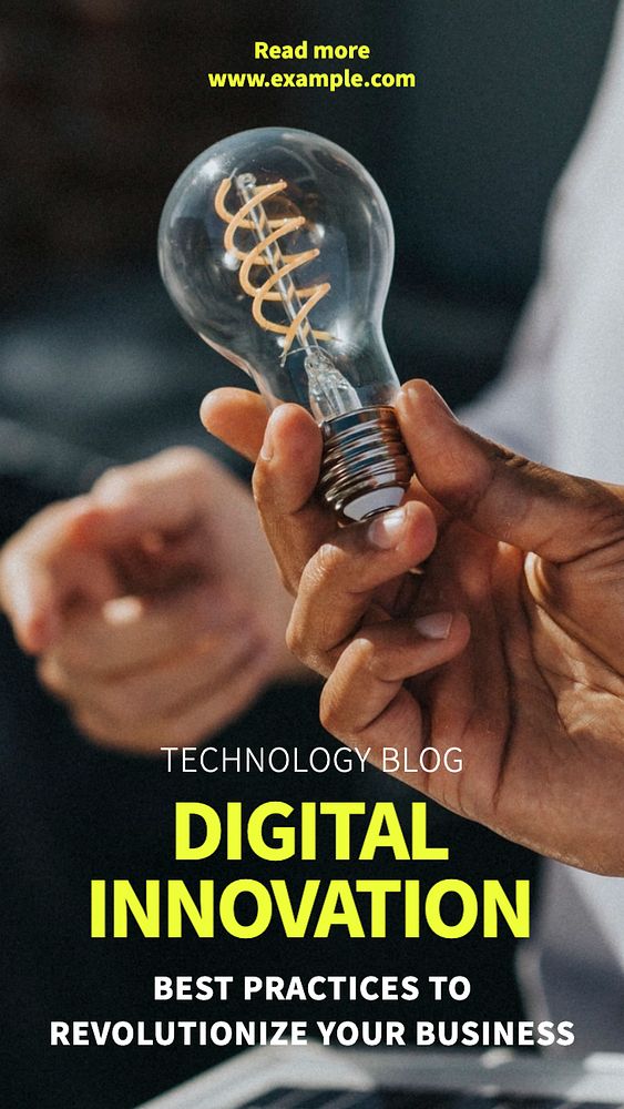 Digital innovation Instagram story template, | Premium Editable ...