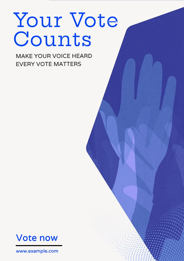 Voting poster template, editable text | Premium Editable Template ...