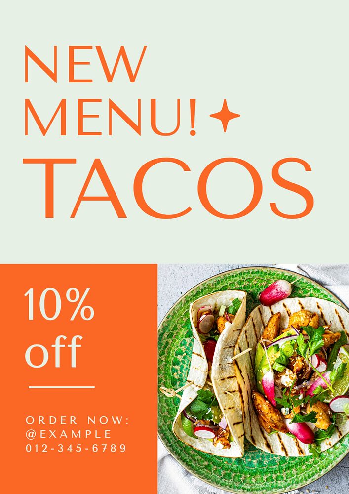 New menu poster template, editable | Premium Editable Template - rawpixel