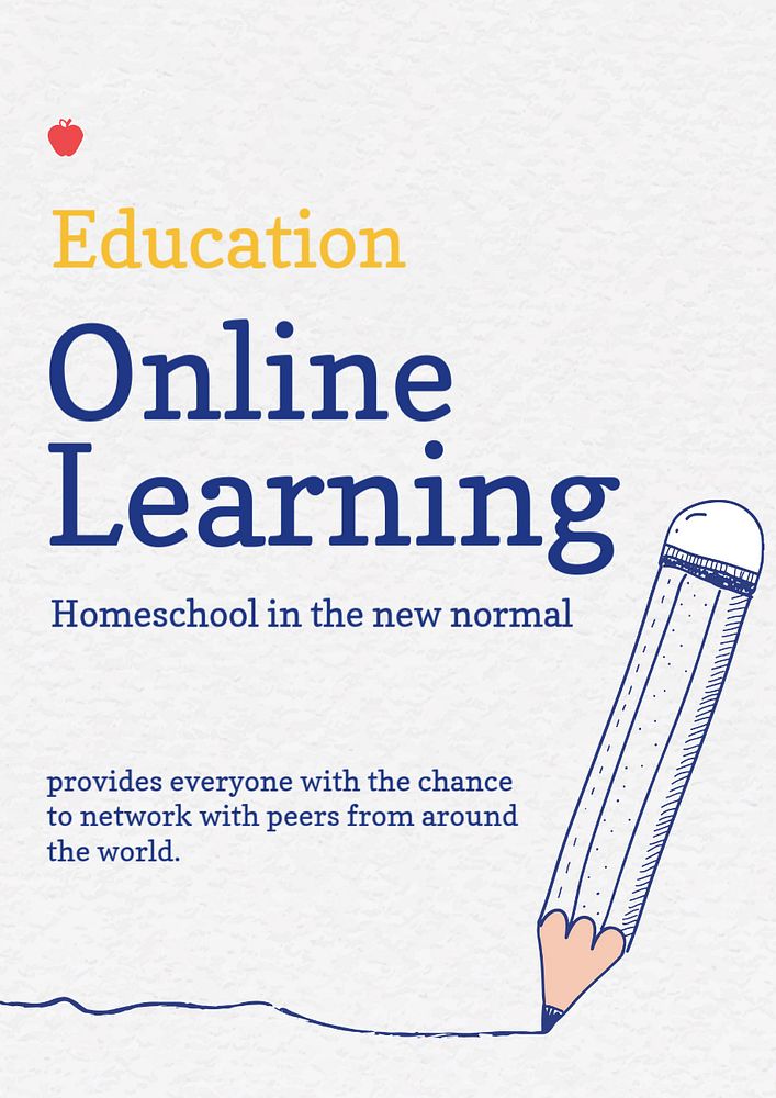 Online learning poster template, education | Premium Editable Template ...