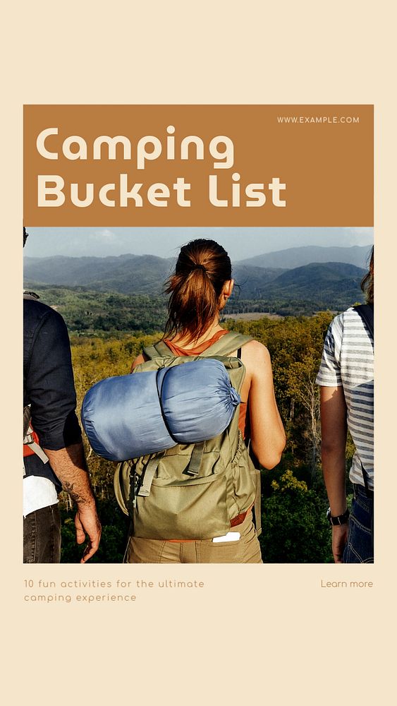 Camping bucket list social story | Premium Editable Template - rawpixel