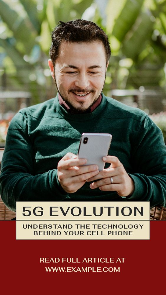 Phone tech 5G Instagram story, | Premium Editable Template - rawpixel