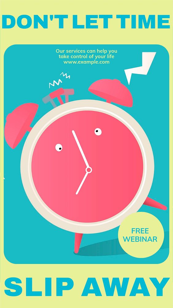 Time management advice Instagram story, | Premium Editable Template ...