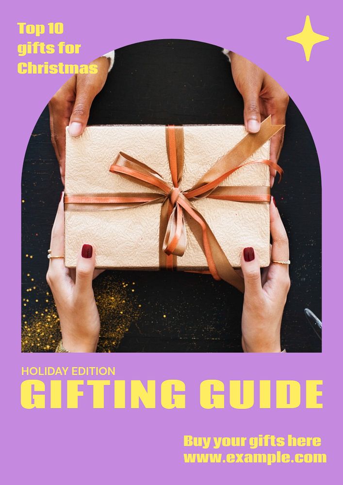 Gifting guide poster template, customizable | Premium Editable Template ...