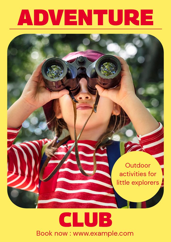 Kids adventure club poster template | Premium Editable Template - rawpixel