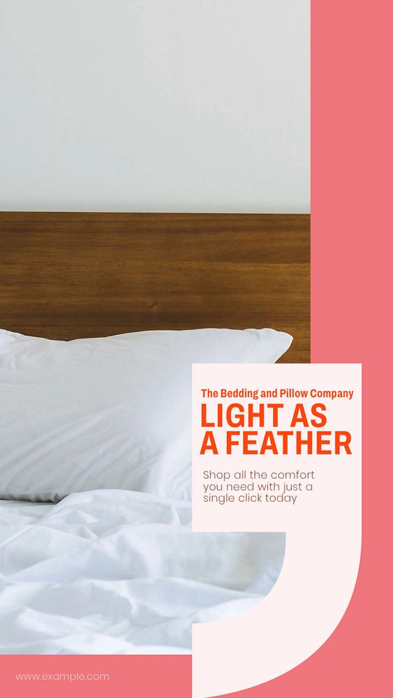 Bedding company ads Instagram story | Premium Editable Template - rawpixel