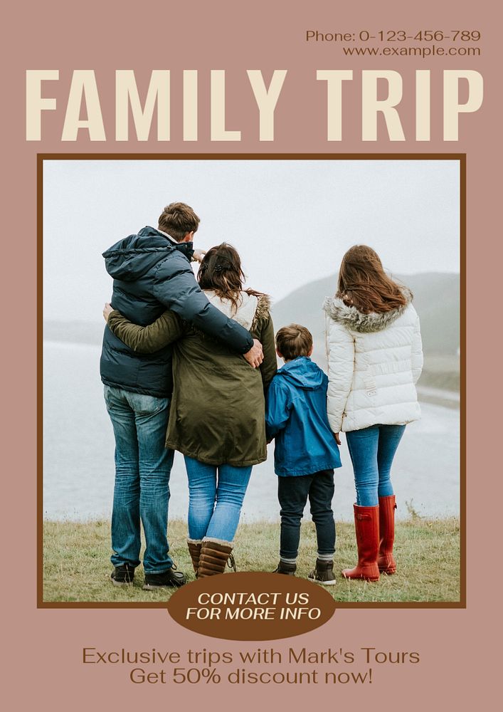 Family trip poster template, customizable | Premium Editable Template ...