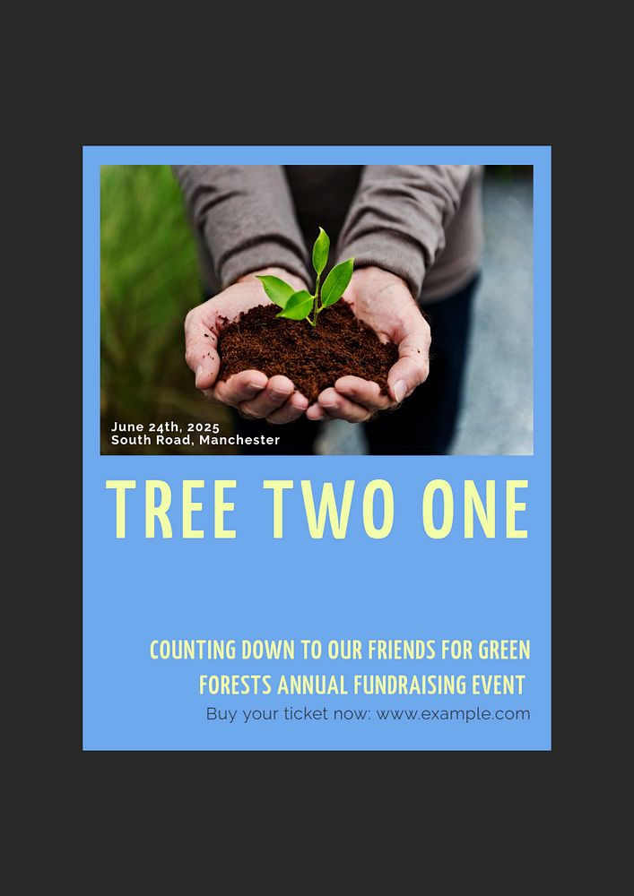 Trees poster template, customizable design | Premium Editable Template ...