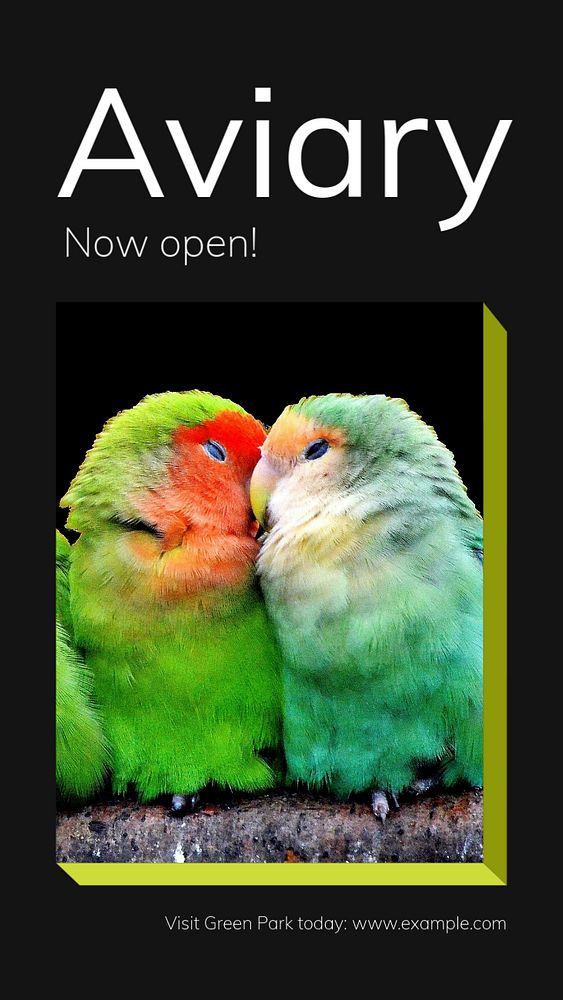 Aviary Instagram story, editable social | Premium Editable Template ...