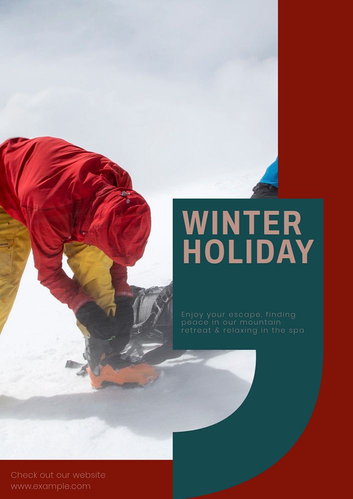 Winter holiday poster template, customizable | Premium Editable ...