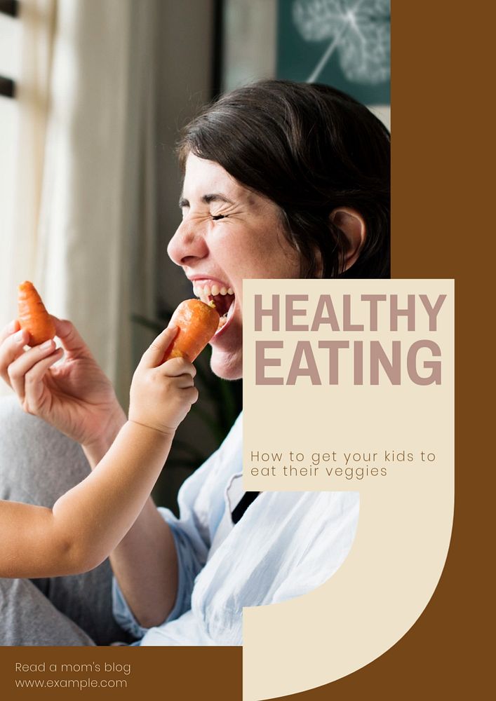 Healthy eating poster template, customizable | Premium Editable ...
