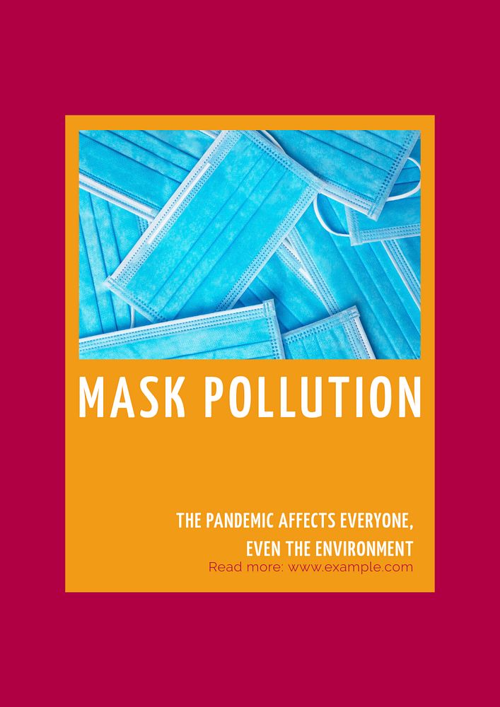 Covid masks disposal poster template, | Free Editable Template - rawpixel