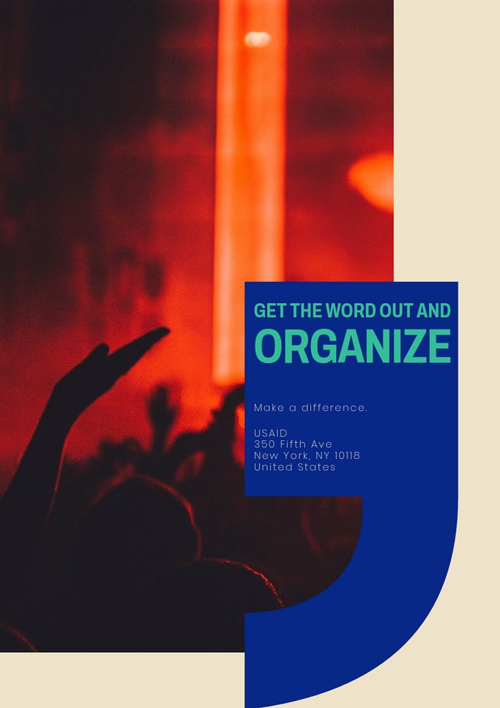 Protest organize civil poster template | Premium Editable Template ...